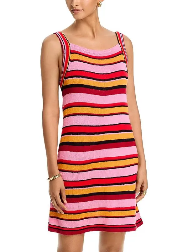 French Connection Motley Knit Mini Dress - Sunkissed Orange Multi