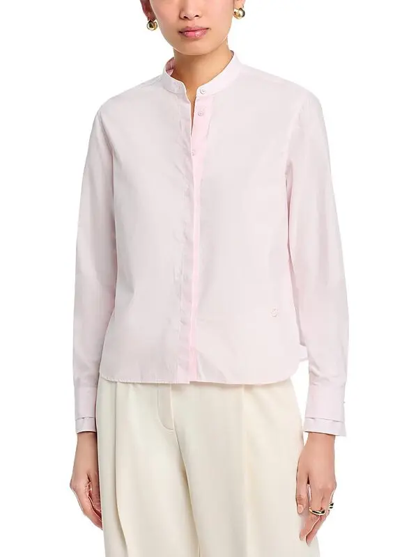BOSS Mandarin Collar Button-down Shirt - Light Pastel