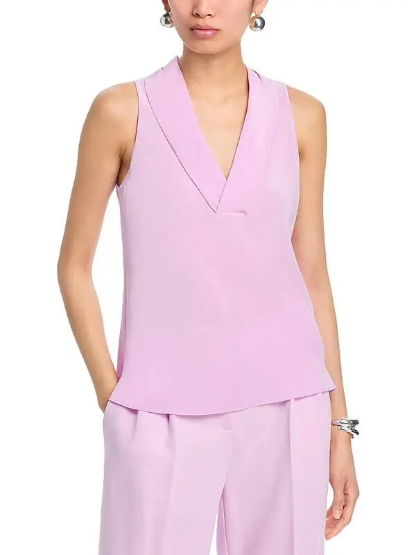 BOSS Sleeveless Silk Top - Burnt Purple