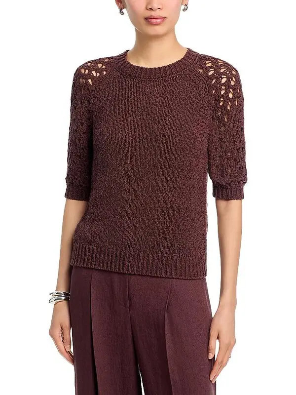 BOSS Fanuka Elbow Sleeve Sweater - Dark Brown