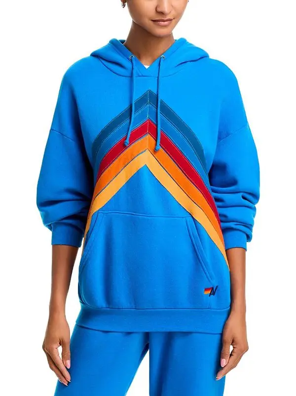 Aviator Nation Mountain Stitch Chevron Sweatshirt - Adventure Blue