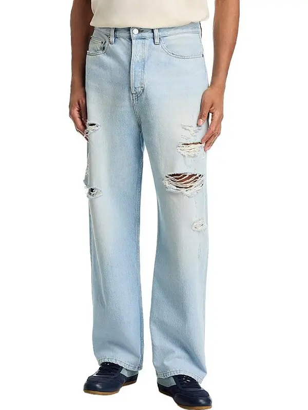FRAME Baggy Fit Distressed Jeans - Midway Destructed