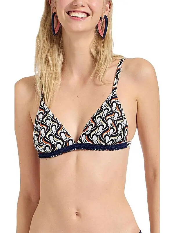 La DoubleJ Fonda Triangle Bikini Top - Jive Blue