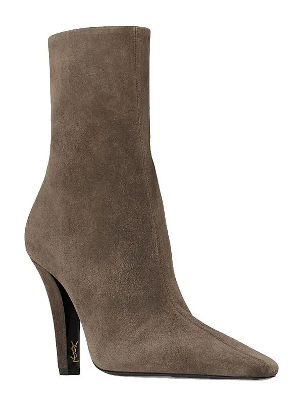 Saint Laurent Jill Booties - Mickey Grey