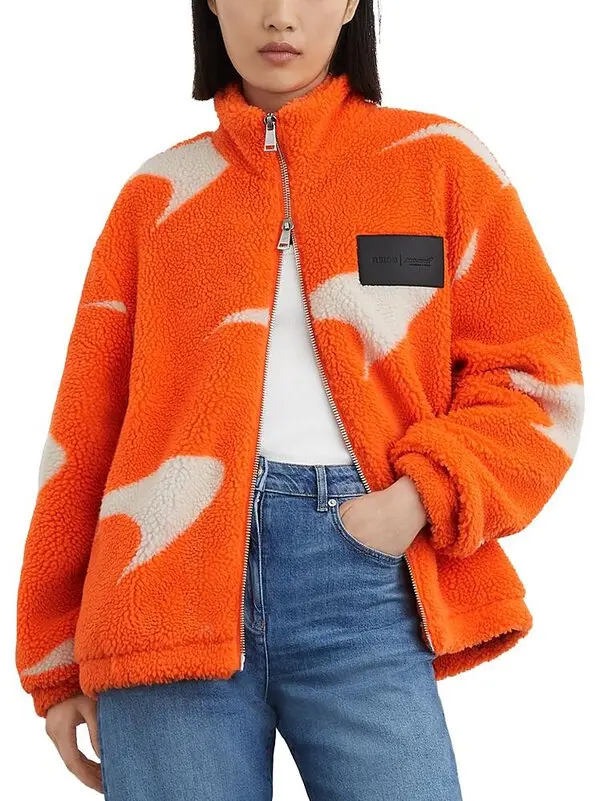 REISS Speedmark Jacket - Papaya Orange