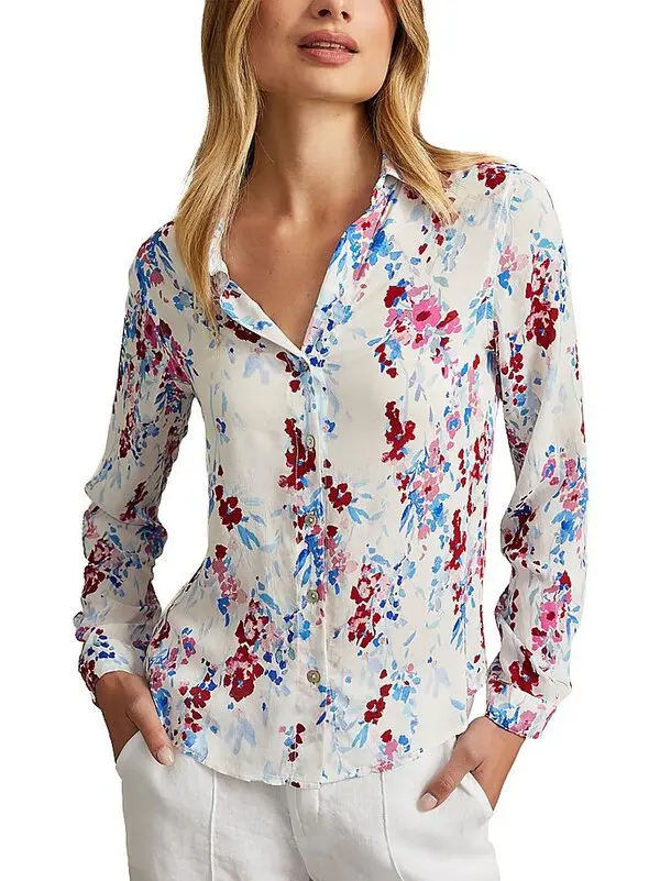 Bella Dahl Classic Button Down Shirt - Nautical Bloom