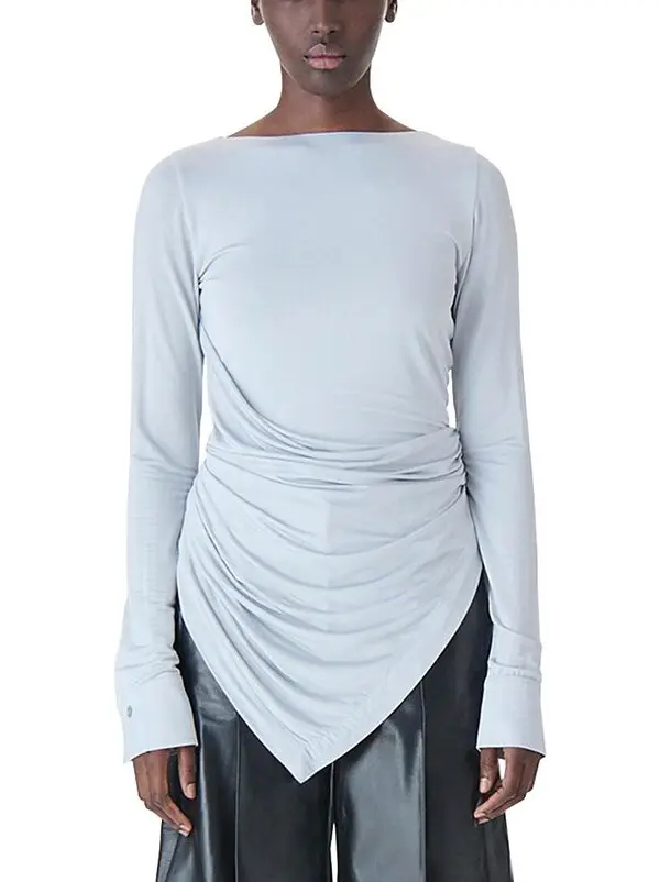 IRO PARIS Heliante Long Sleeve Top - Pearl Blue