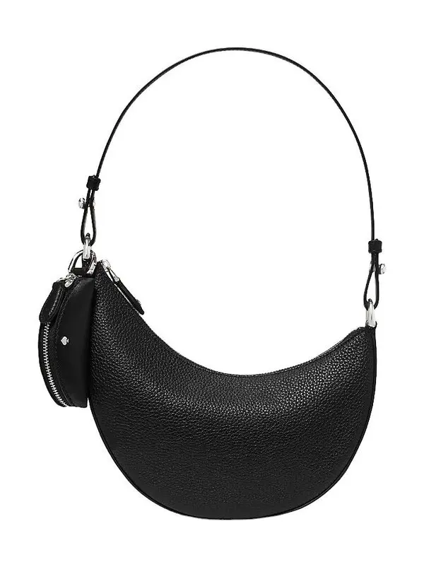 Kate Spade New York Mini Leather Shoulder Bag - Black/silver