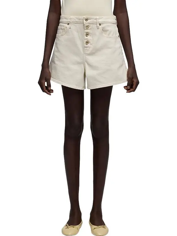 7 For All Mankind Kori Mid-rise Denim Shorts - Moondust