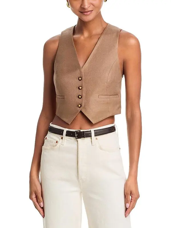 L'Agence Jianna Sleeveless Vest - Barley
