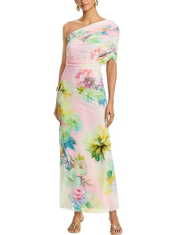 AFRM Mirabel One-shoulder Maxi Dress - Growing Roses