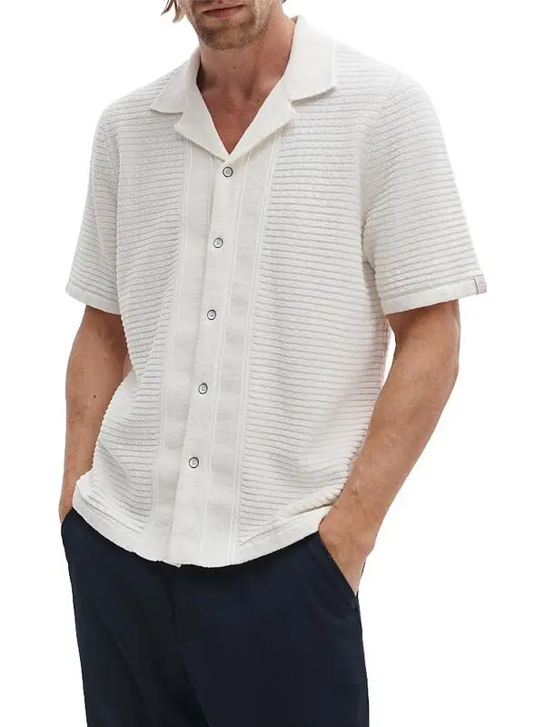 Rag & Bone Zuma Ottoman Camp Shirt - Chalk