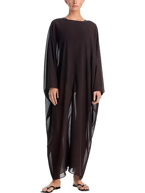 Staud Nour Maxi Dress Swim Cover-up - Espresso