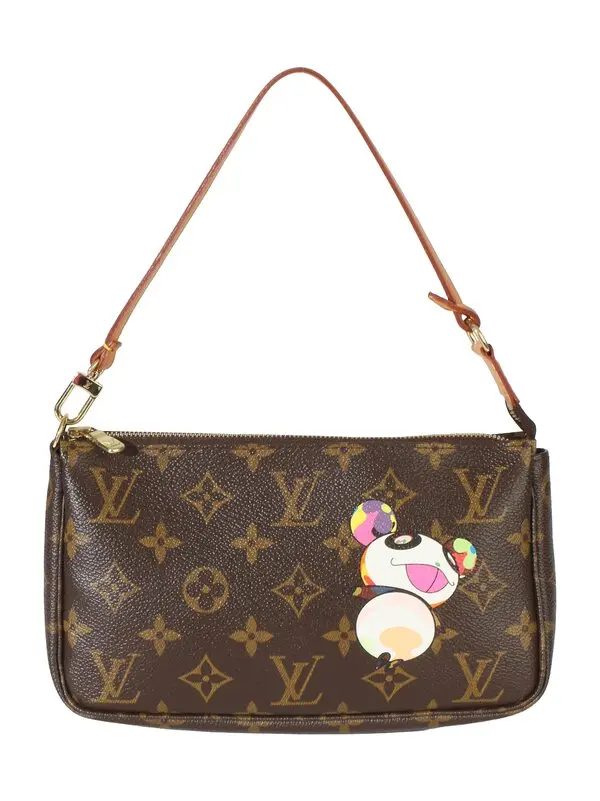 LOUIS VUITTON X Takashi Murakami Monogram Panda Pochette Accessoires - Brown