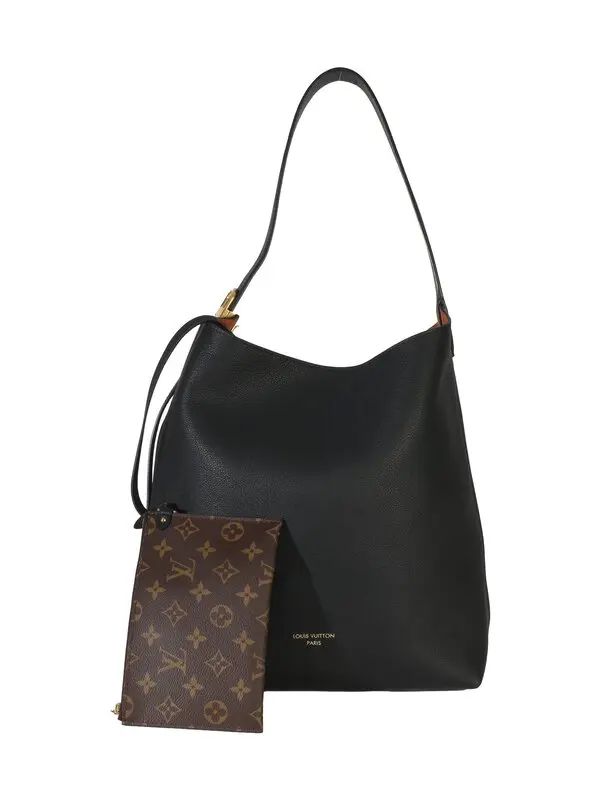 LOUIS VUITTON Grained Calfskin Low Key Hobo Mm - Black
