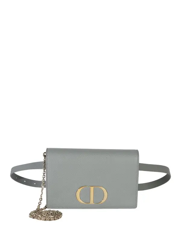 Dior Grained Calfskin 30 Montaigne 2-in-1 Pouch - Blue