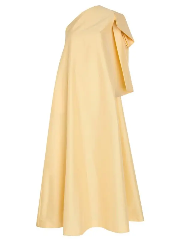 Bernadette Winnette Bow-appliquéd Taffeta Gown - Yellow