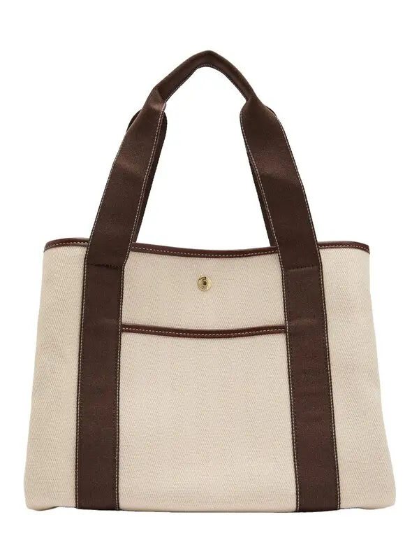 Rue De Verneuil Traversée M Pocket Canvas Tote Bag - Brown