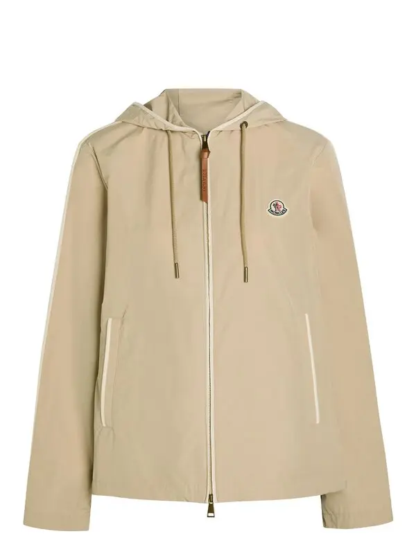 Moncler Sarracenia Hooded Shell Jacket - Beige