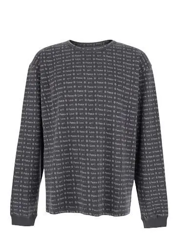 ERL Long Sleeve Jacquard T-shirt - Brown