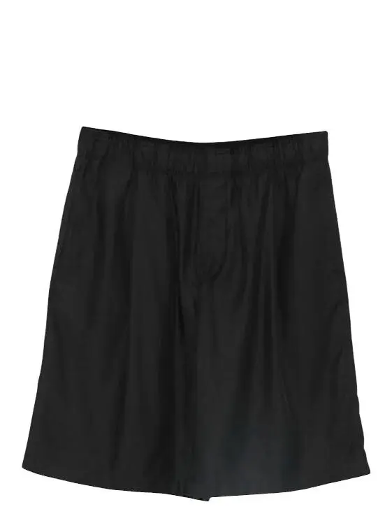 Our Legacy Leisure Shorts - Still Black Calm Cupro Cotton
