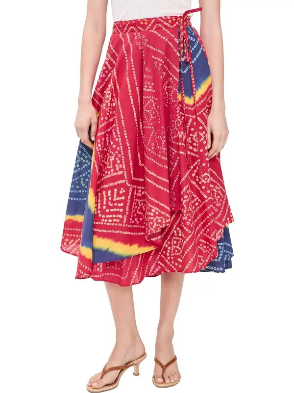 Polo Ralph Lauren Printed Wrap Skirt - Tie Dye Multi