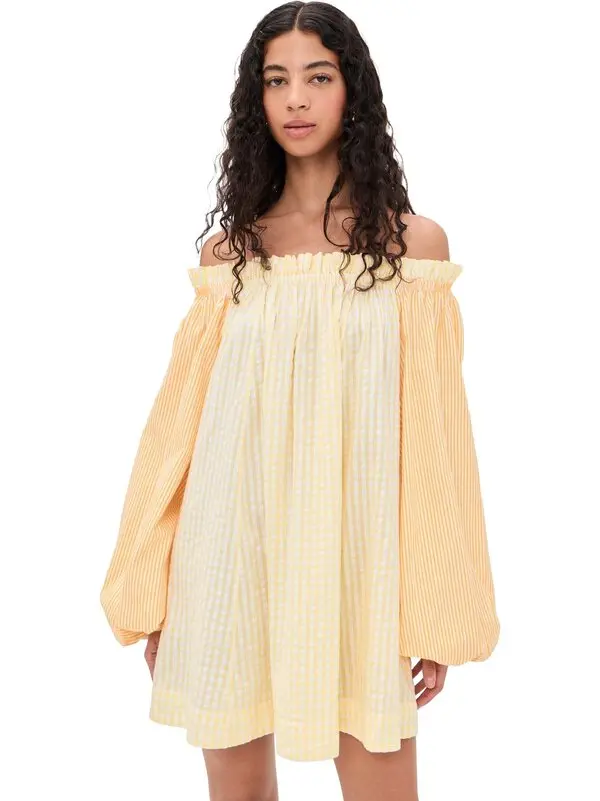 CONIGLIO PALM BEACH Worth Mini Dress - Daffodil Combo Stripe