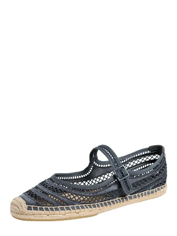 Tory Burch Open Weave Mary Jane Espadrilles - Bluestone