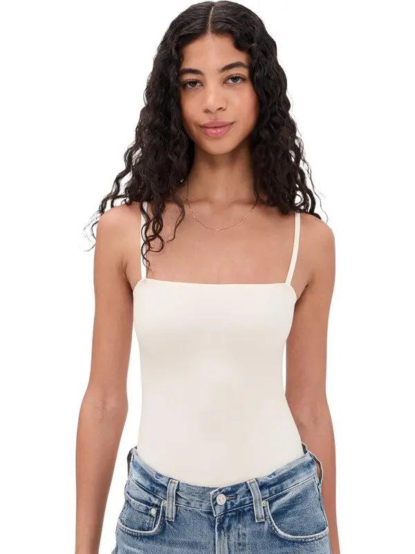 Commando Butter Luxe Straight Cami Thong Bodysuit - Ivory