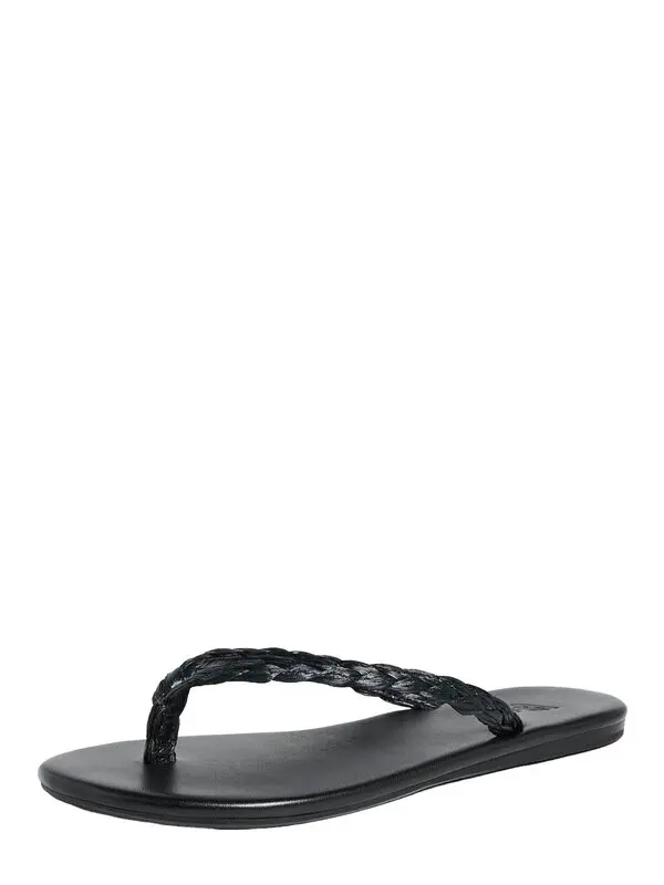 ANCIENT GREEK SANDALS Saionara Raffia Flip Flop - Black