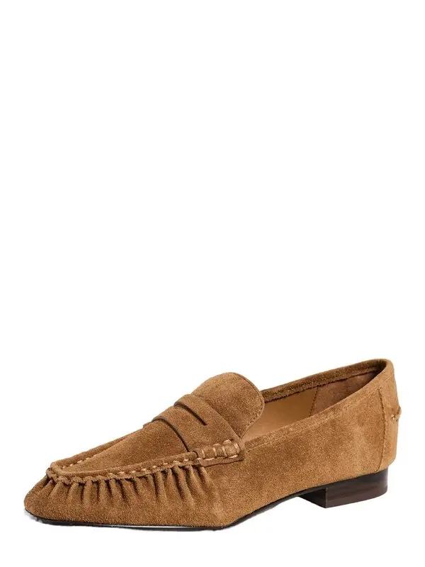 Madewell Ashley Ruched Loafers - Aged Cognac