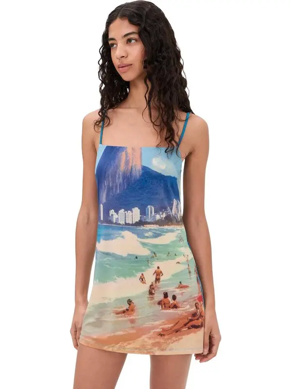 Cult Gaia Cardela Mini Dress - Rio Beach Print