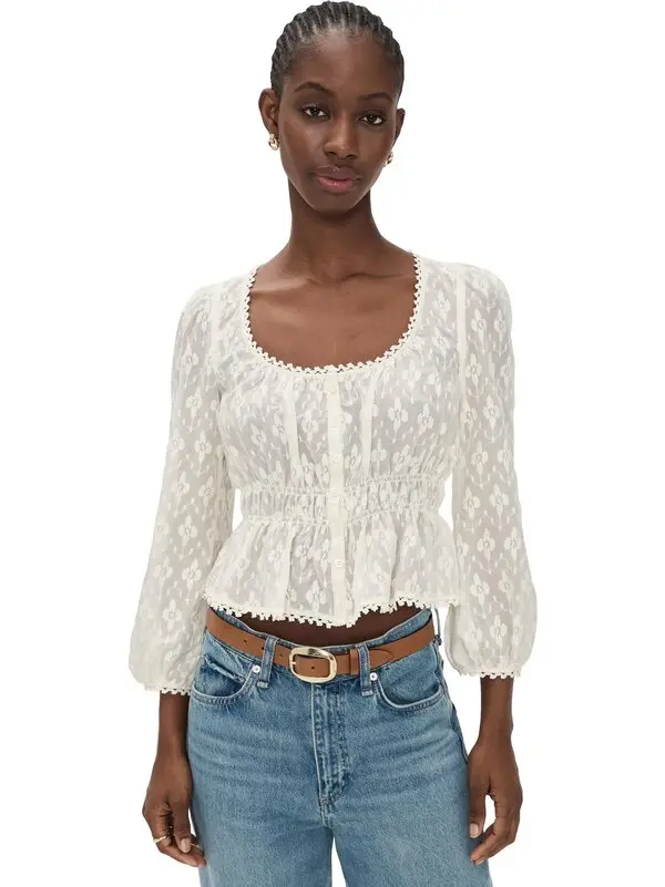 Paige Jay Blouse - Antique White