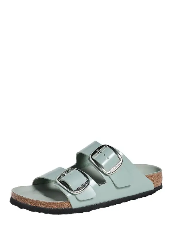 BIRKENSTOCK Arizona Big Buckle High Shine Sandals - Pure Sage