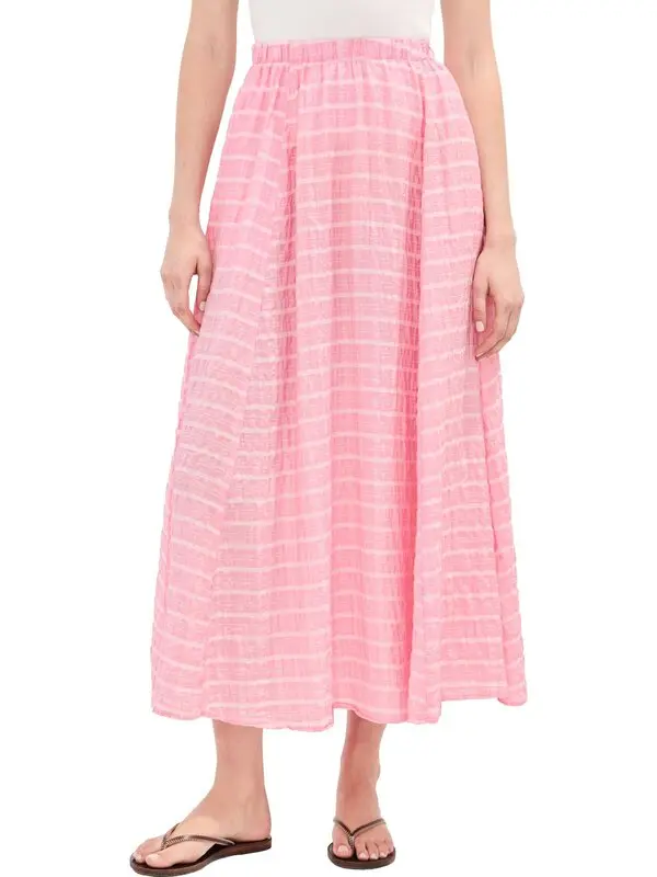 LE BOP Checked Seersucker Skirt - Mary's Rose