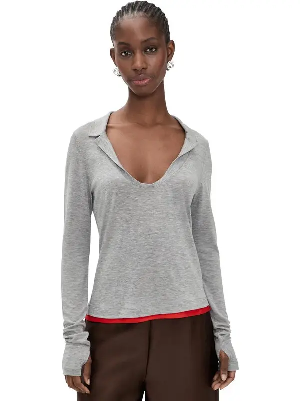 Rachel Comey Houston Polo - Grey Melange