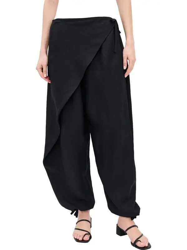 Polo Ralph Lauren Tie-front Wrap Pants - Polo Black