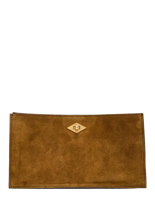 METIER Suede Clutch - Tan