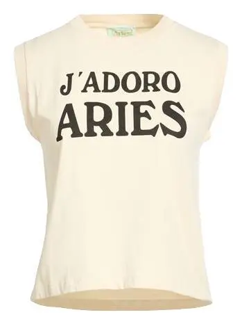 Aries T-shirt With Logo - Beige