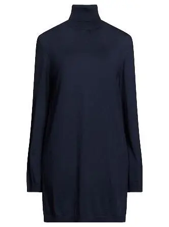SEMICOUTURE Mini Virgin Wool Dress - Navy