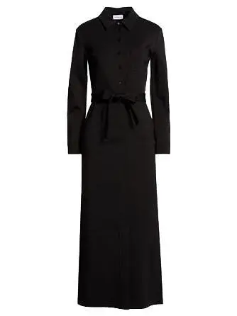 Marella Shirt Maxi Dress - Black
