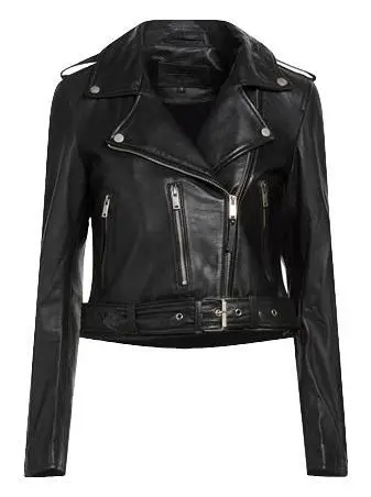 Bolongaro Trevor Leather Biker Jacket - Black