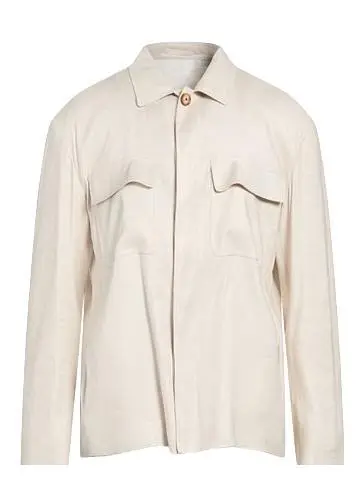 LARDINI Jacket Size Linen, Viscose, Elastane - Beige