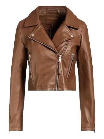 Bolongaro Trevor Millie Leather Biker Jacket - Beige