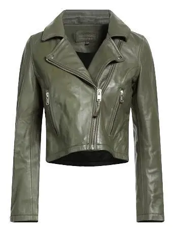 Bolongaro Trevor Millie Leather Biker Jacket - Green