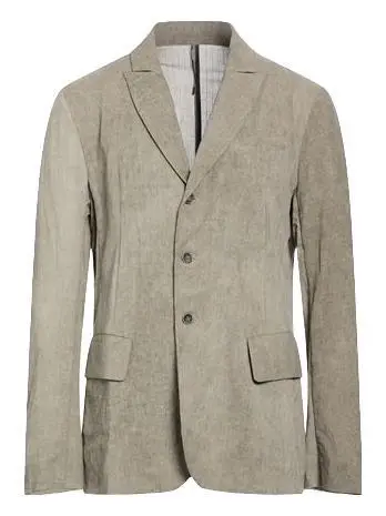 Masnada Single-breasted Blazer In Cotton, Linen, And Wool - Grey