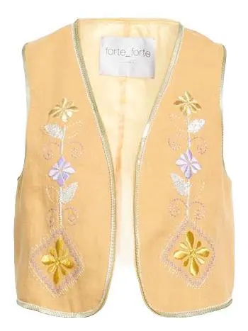 FORTE_FORTE Tailored Vest - Mustard