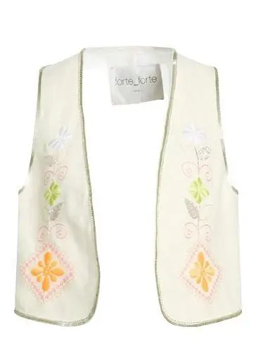 FORTE_FORTE Tailored Vest - White