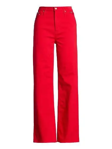 Maje Cotton Elastane Straight-leg Jeans - Red