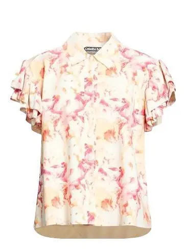 Chiara Boni La Petite Robe Ruched Floral-print Shirt - Orange
